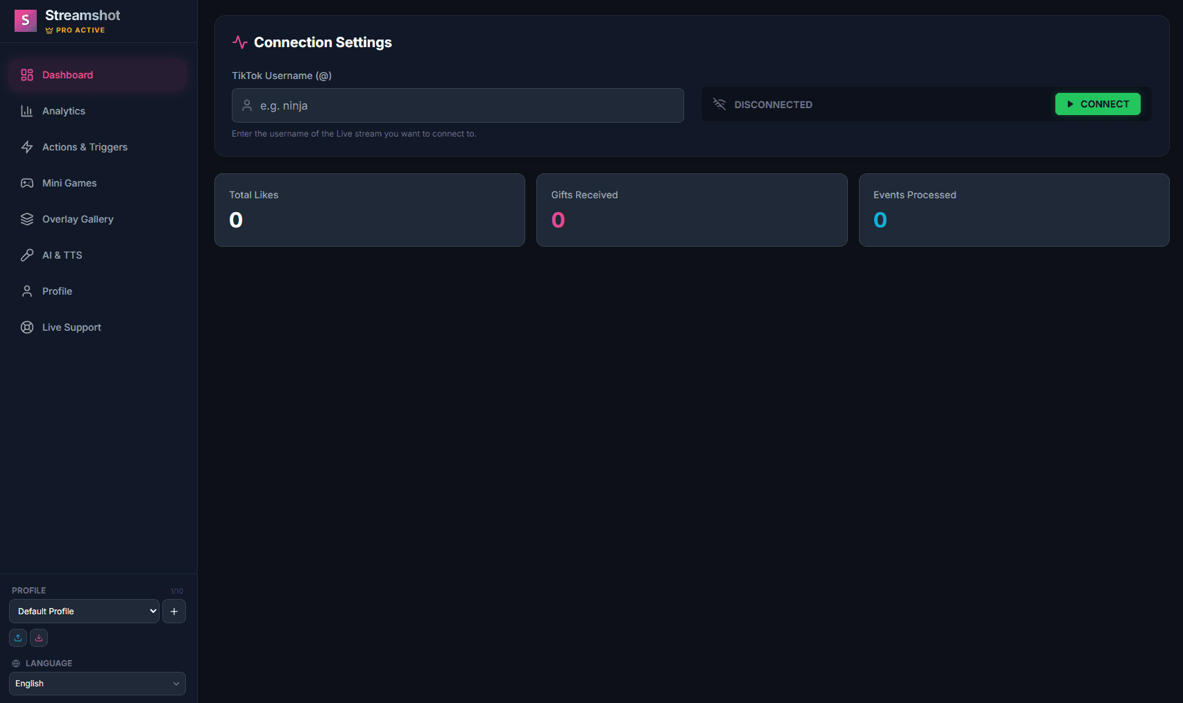 Streamshot - TikTok Live Streaming Tool
