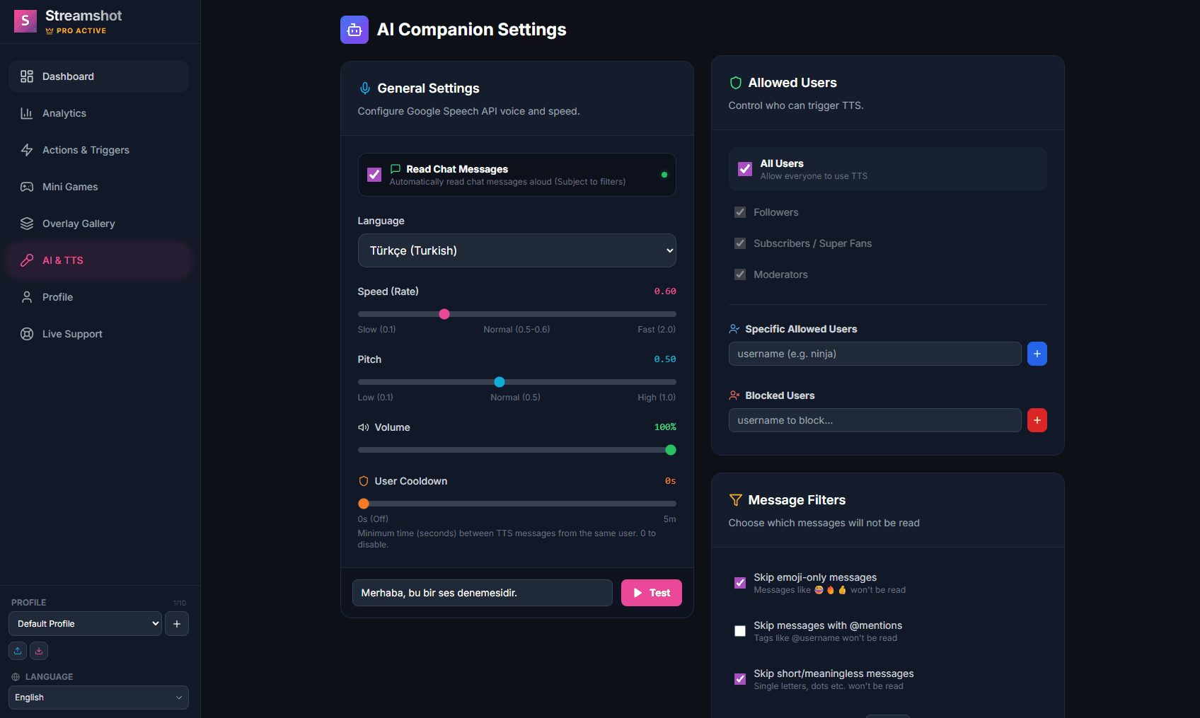Streamshot - TikTok Live Streaming Tool